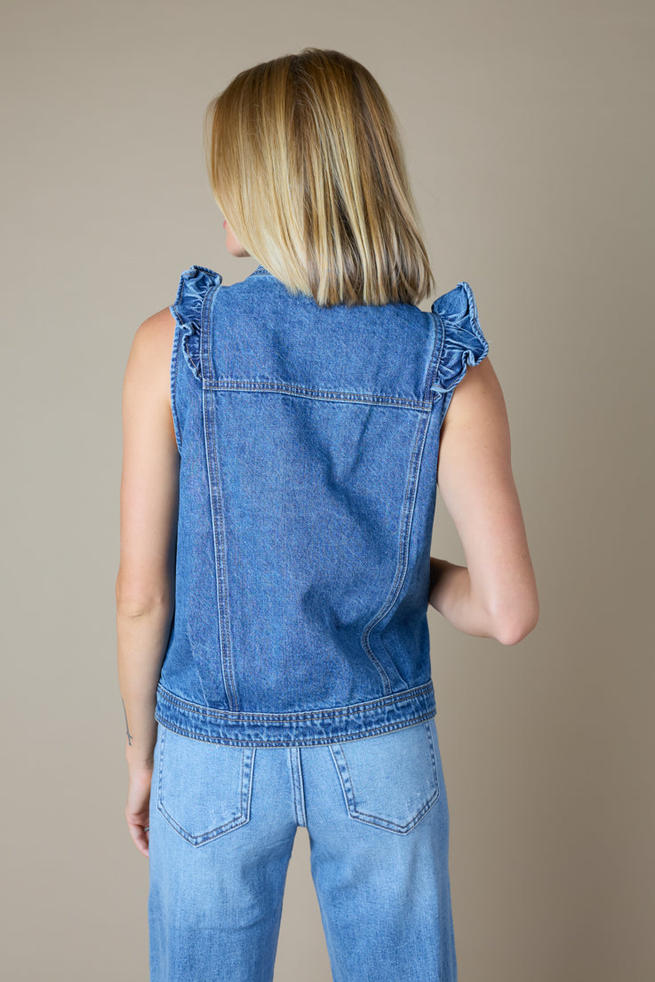 Penny Denim Vest – Vestique